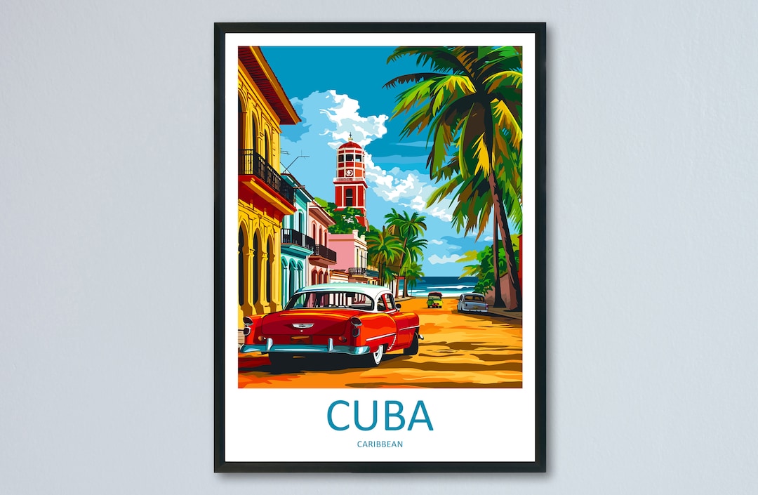 Cuba Travel Print Wall Art Cuba Wall Hanging Home Décor Cuba Gift Art ...