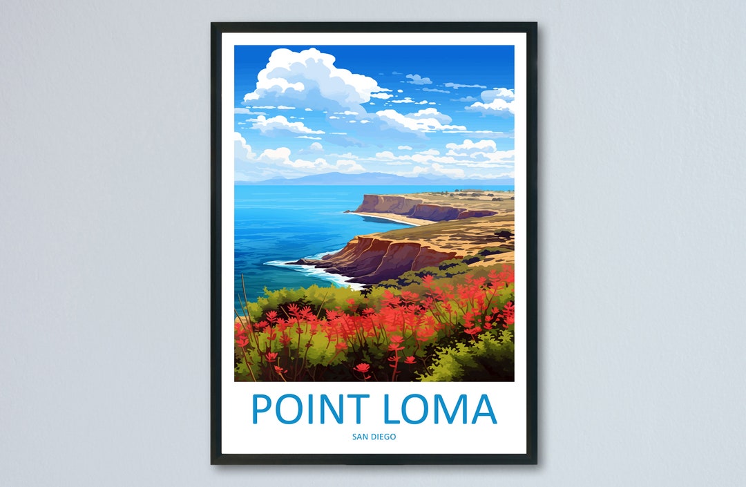 Point Loma Travel Print Wall Art Point Loma Wall Hanging Home Décor ...