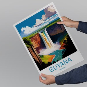 Guyana Travel Print Wall Art Guyana Wall Hanging Home Décor Guyana Gift ...