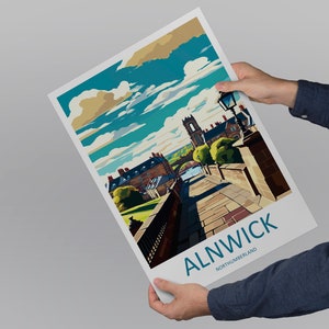 Alnwick Travel Print Wall Art Alnwick Wall Hanging Home Décor Alnwick ...