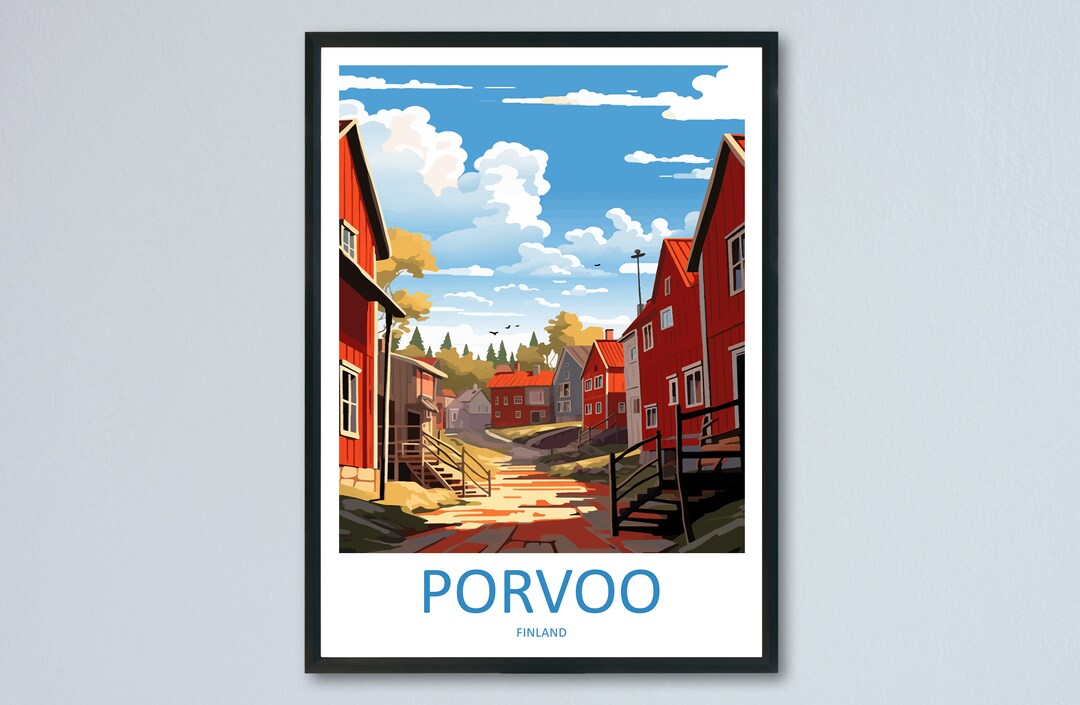 Porvoo Travel Print Wall Art Porvoo Wall Hanging Home Decor Porvoo Gift ...