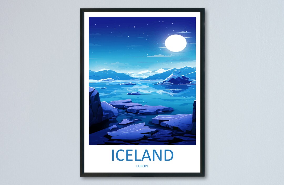 Iceland Travel Print Wall Art Iceland Wall Hanging Home Décor Iceland ...