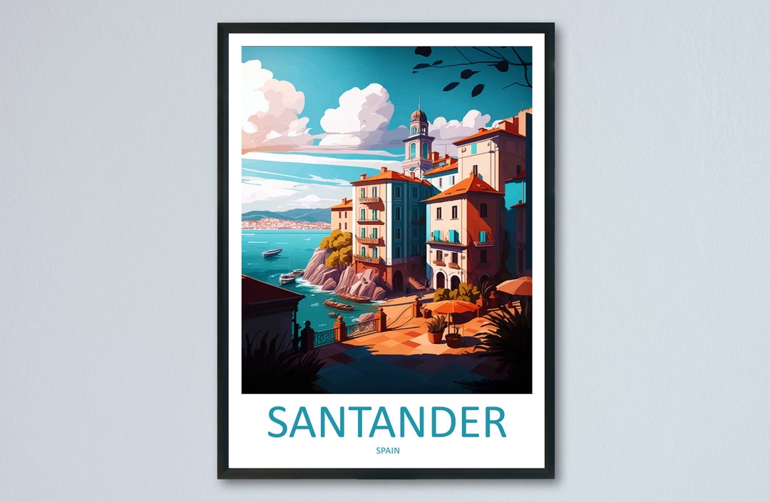 Santander Travel Print Wall Art Santander Pared Colgante Decoración del ...