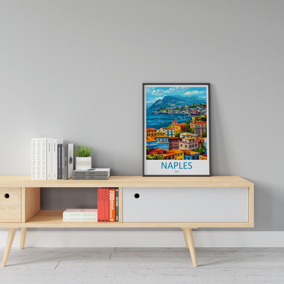 Naples Travel Print Wall Art Naples Italy Wall Hanging Home Decoration ...