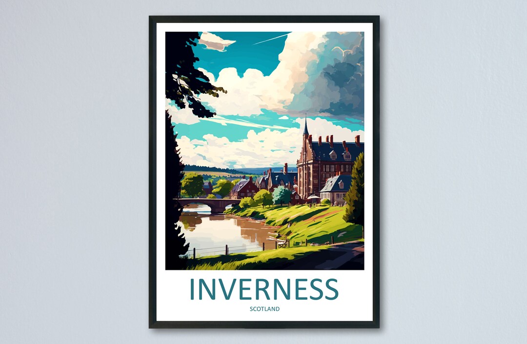 Inverness Travel Print Wall Art Inverness Wall Hanging Home Décor ...