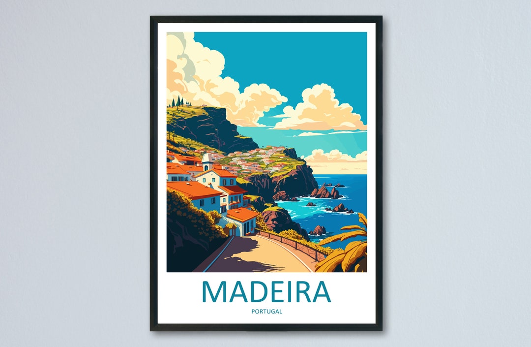Madeira Travel Print Wall Art Madeira Wall Hanging Home Décor Madeira ...