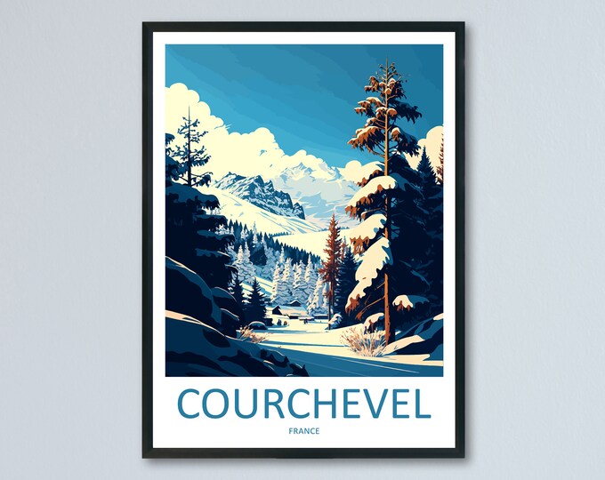 Courchevel Travel Poster | Courchevel Ski Resort France | Courchevel ...