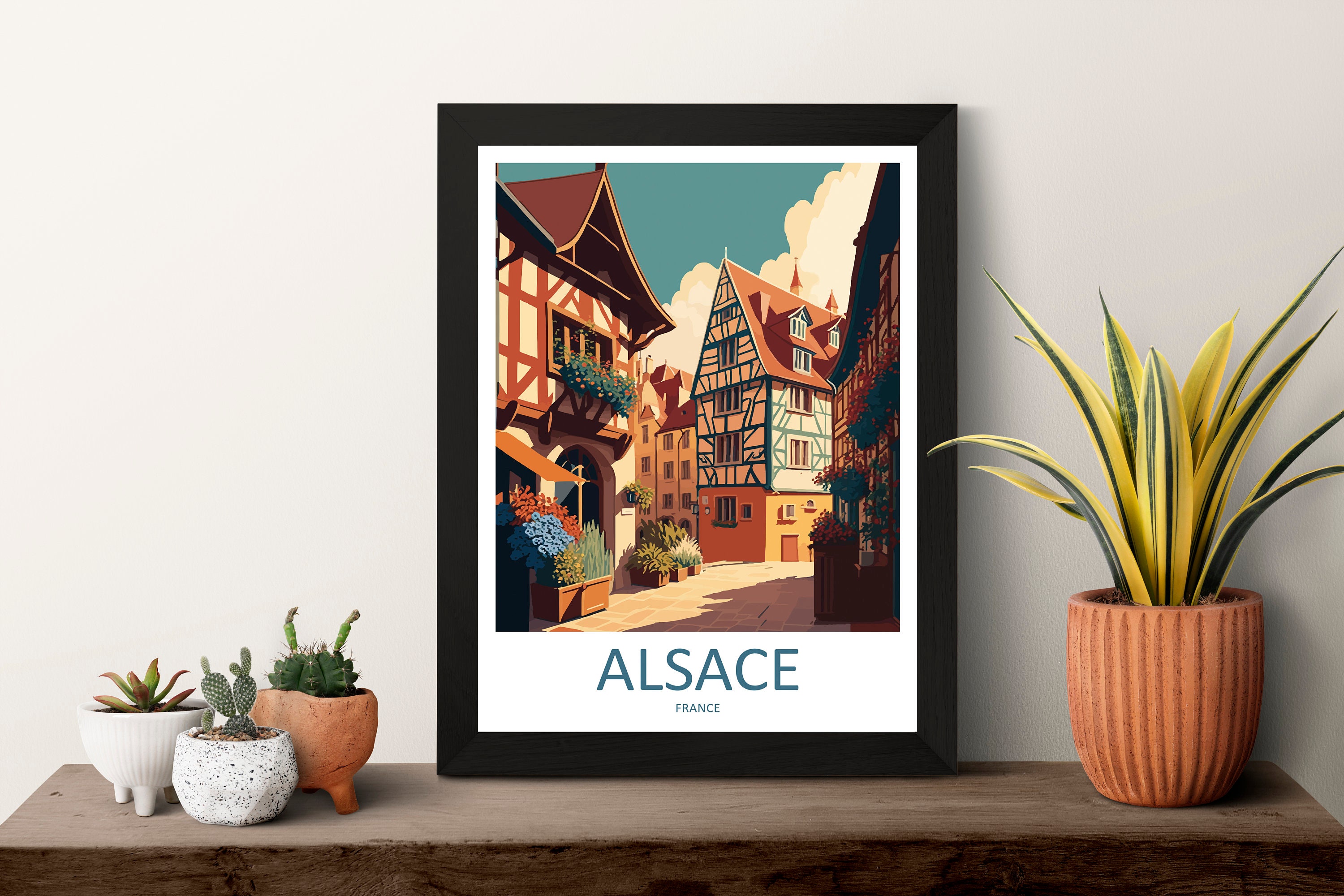 Alsace France Voyage Rétro Affiche vendu par Ant | SKU 1223559 | Printerval