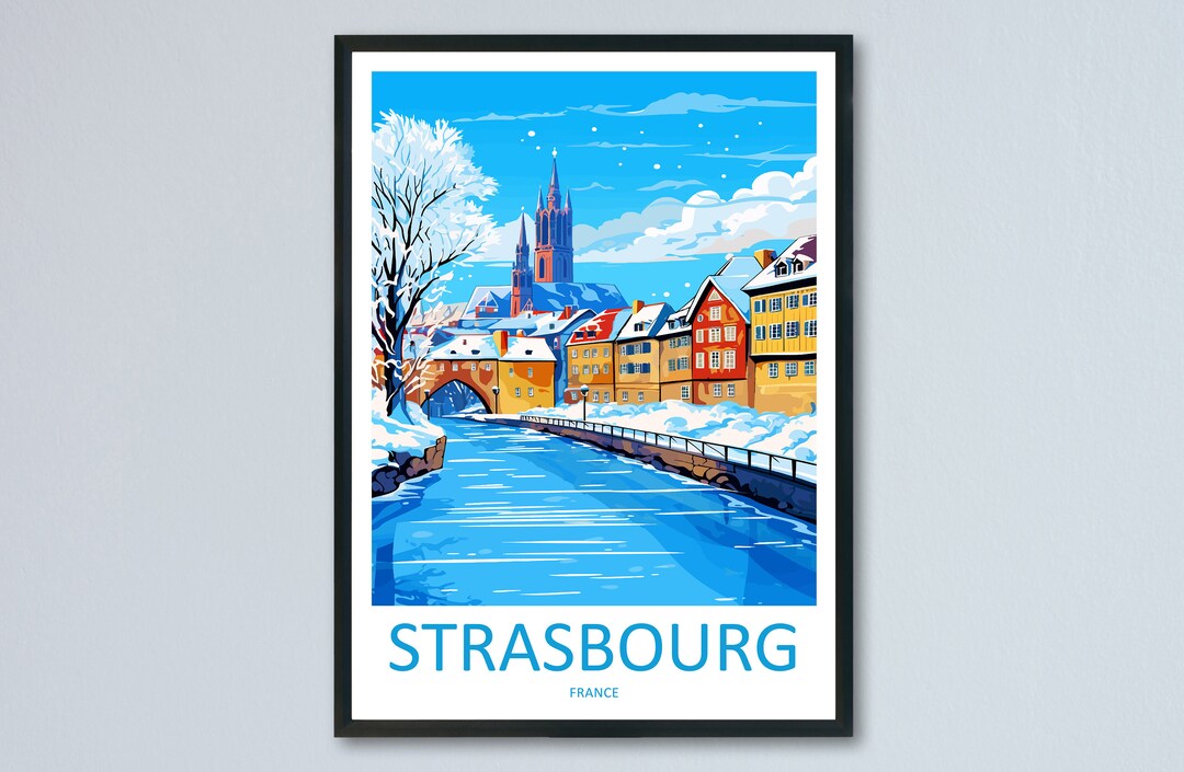 Strasbourg Travel Print Wall Art Strasbourg Wall Hanging Home ...
