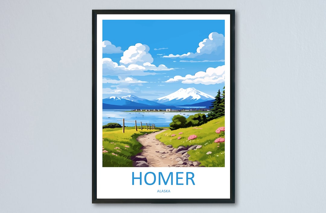 Homer Travel Print Wall Art Homer Wall Hanging Home Décor Homer Gift ...