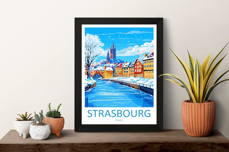 Strasbourg Travel Print Wall Art Strasbourg Wall Hanging Home ...