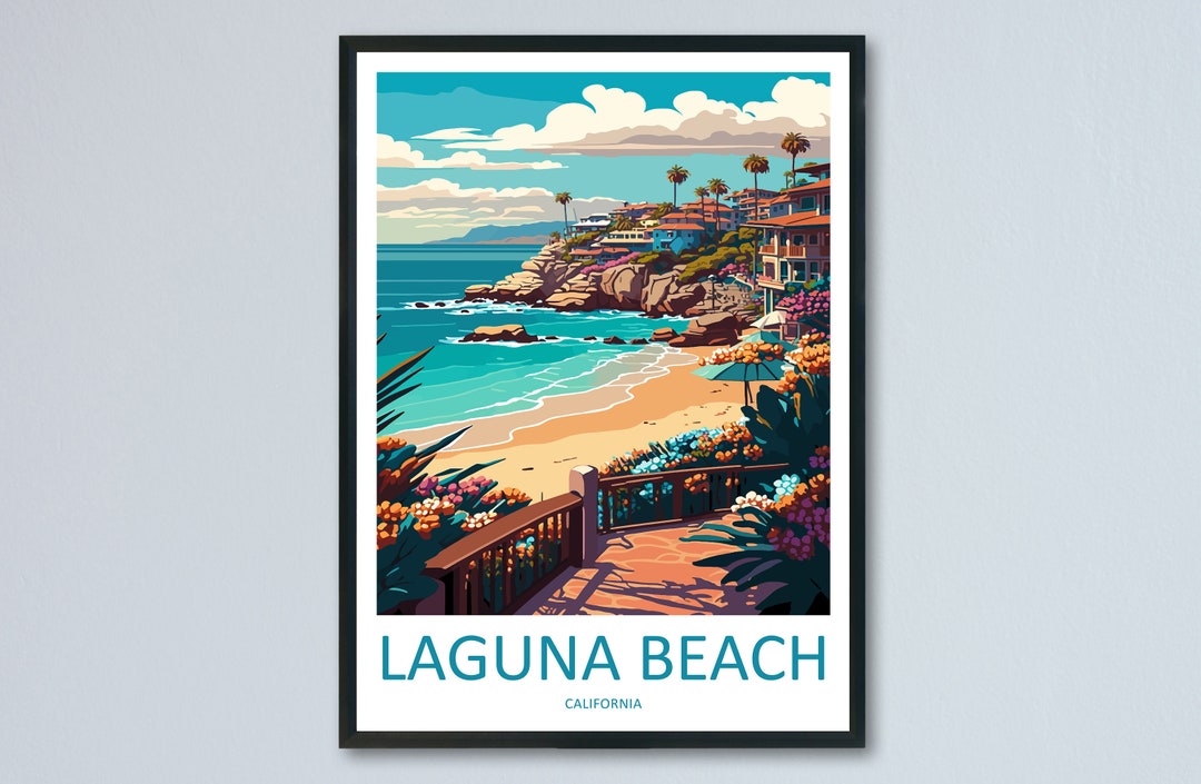 Laguna Beach Travel Print Wall Art Laguna Beach Wall Hanging Home Décor ...
