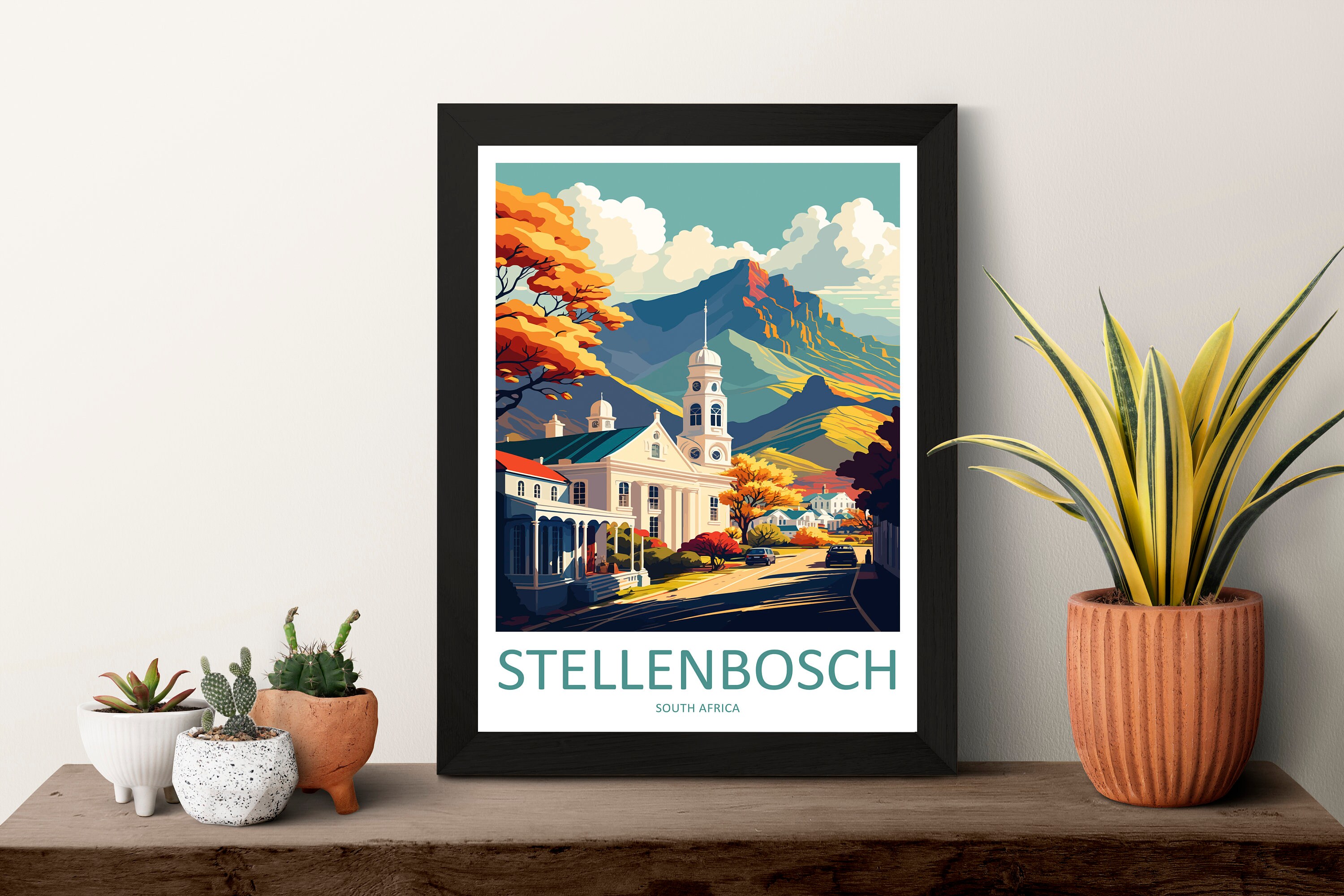 Stellenbosch Travel Print Wall Art Stellenbosch Wall Hanging Home Décor ...