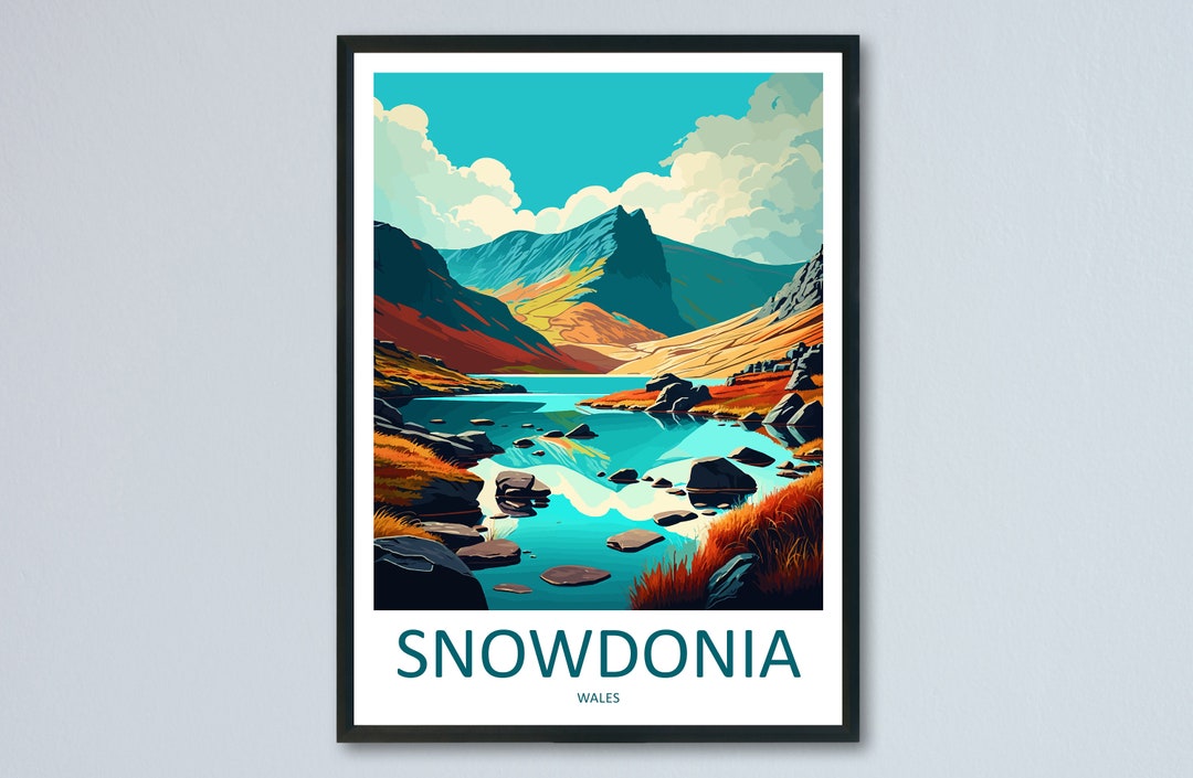 Snowdonia Print Snowdonia Home Decor Landscape Art Print Snowdonia Wall ...