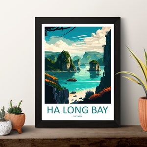 Ha Long Bay Travel Print Wall Art Ha Long Bay Wall Hanging Home Décor ...
