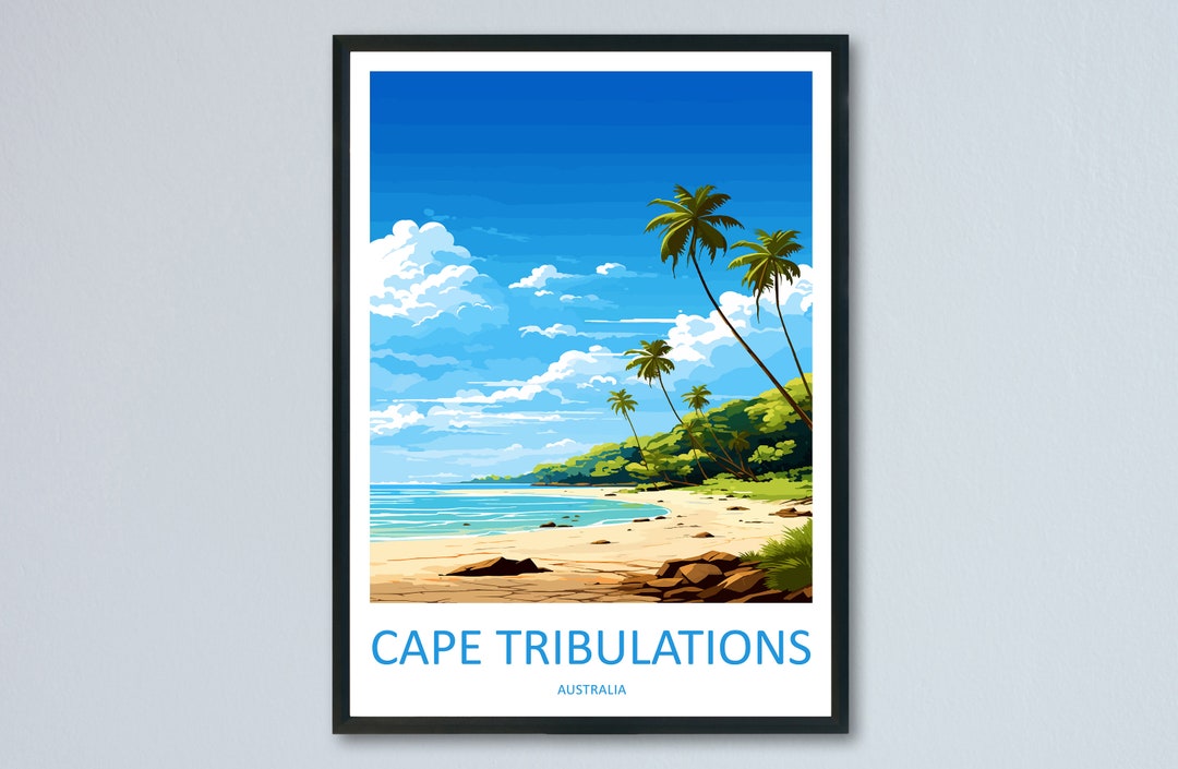 Cape Tribulation Travel Print Wall Art Cape Tribulation Wall Hanging ...