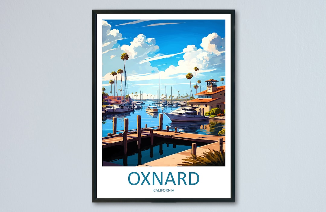 Oxnard Travel Print Wall Art Oxnard Wall Hanging Home Décor Oxnard Gift ...