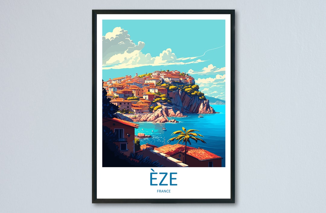 Eze Travel Print Wall Art Eze Wall Hanging Home Décor Eze Gift Art ...