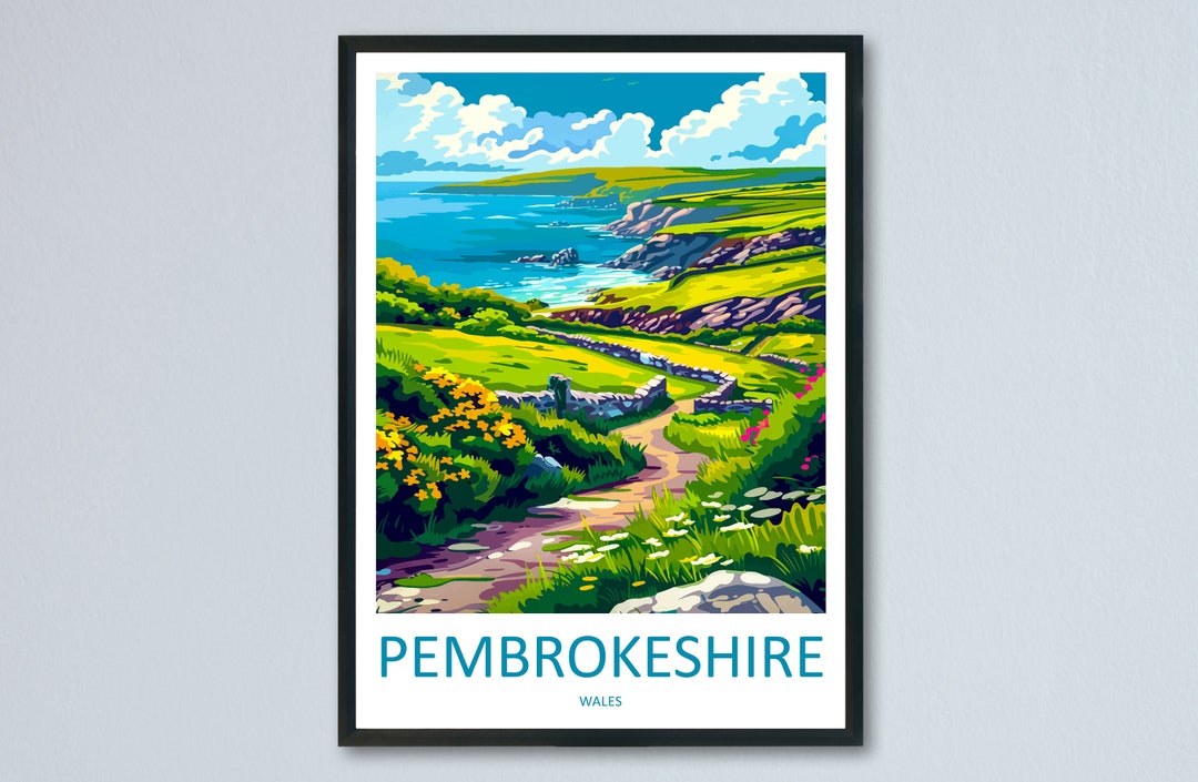 Pembrokeshire Print Pembrokeshire Home Decor Landscape Art Print ...