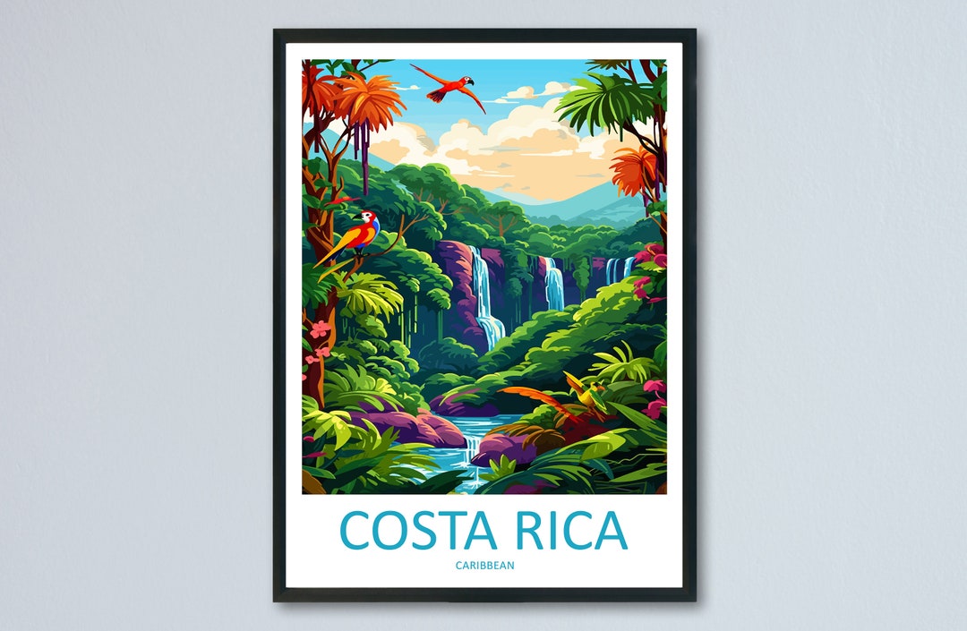 Costa Rica Travel Print Wall Art Costa Rica Wall Hanging Home Décor ...