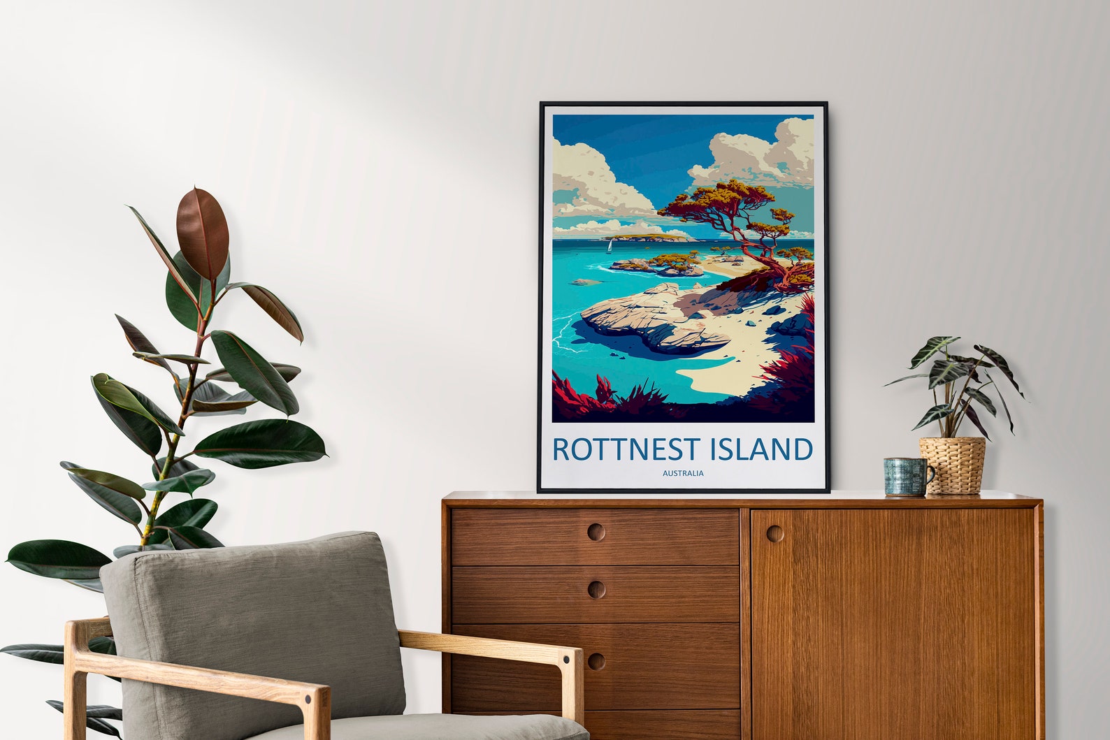 Rottnest Island Travel Print Wall Art Rottnest Island Wall Hanging Home ...