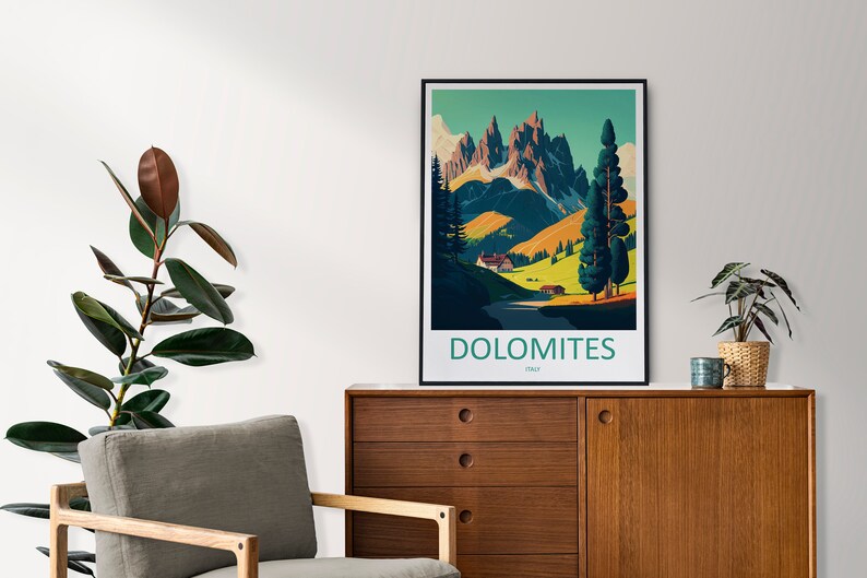 Dolomites Travel Print Dolomites Home Décor Dolomitic Alps Art Print ...