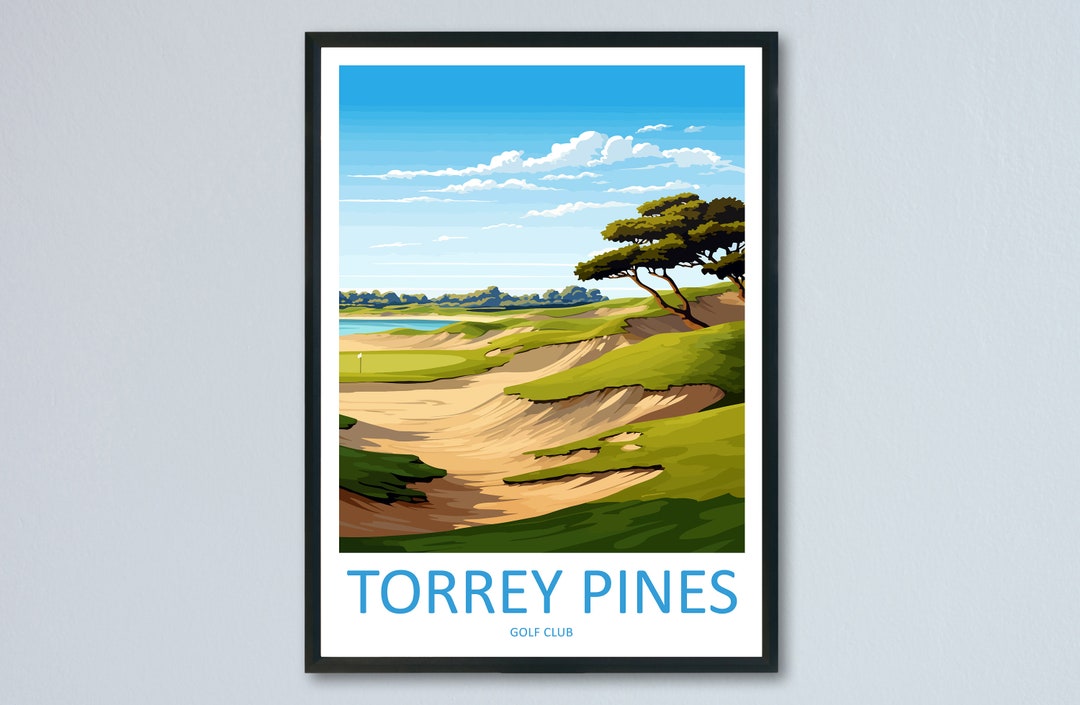 Torrey Pines Golf Course Travel Print Wall Art Torrey Pines Golf Course ...