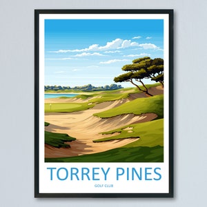 Torrey Pines Golf Course Travel Print Wall Art Torrey Pines Golf Course ...