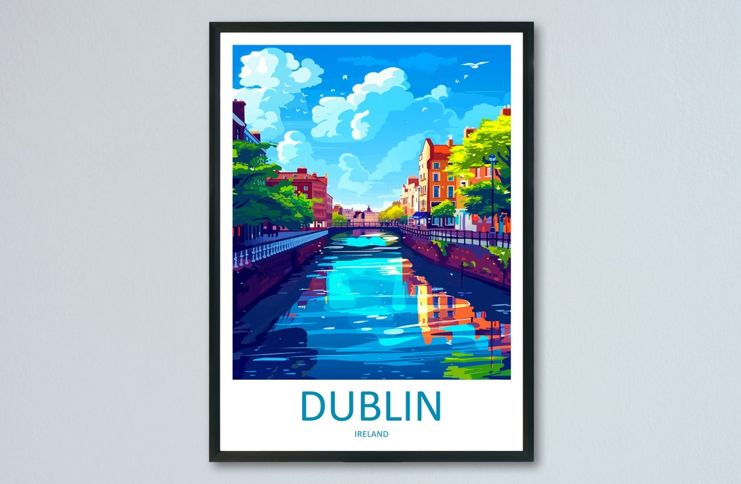 Dublin Skyline Print Dublin Home Decor Skyline City Art Print Dublin ...