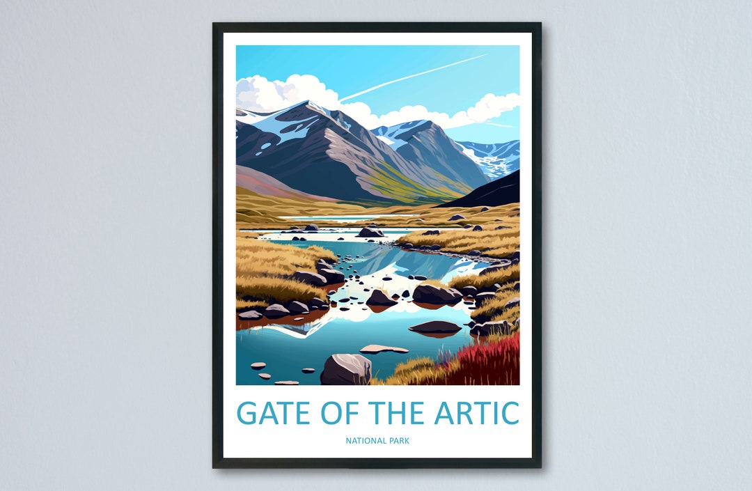 Gate of the Arctic National Park Travel Print Wall Art Gate of the ...