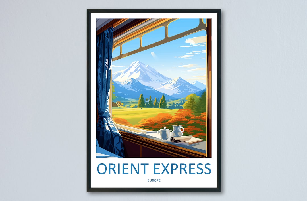Orient Express Travel Print Wall Art Orient Express Wall Hanging Home ...