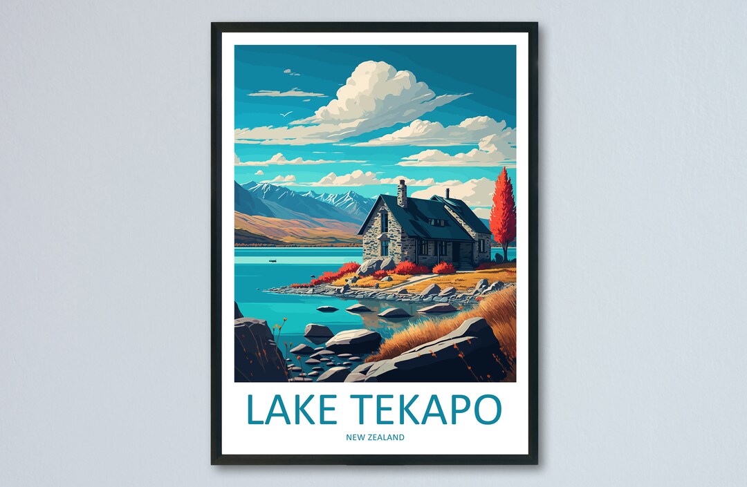 Lake Tekapo Travel Print Wall Art Lake Tekapo Wall Hanging Home Décor ...