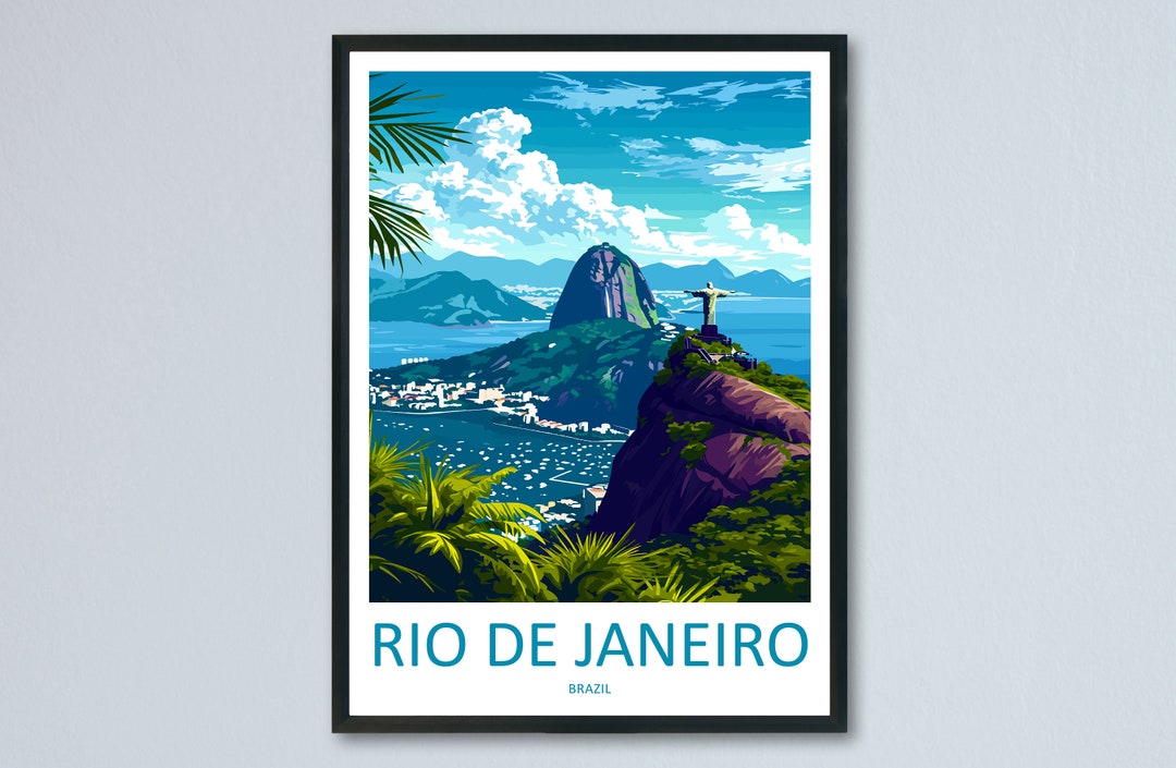 Rio De Janeiro Travel Print Wall Art Rio De Janeiro Wall Hanging Home ...