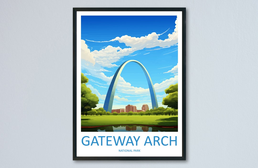 Gateway Arch National Park Travel Print Wall Art Gateway Arch Wall ...