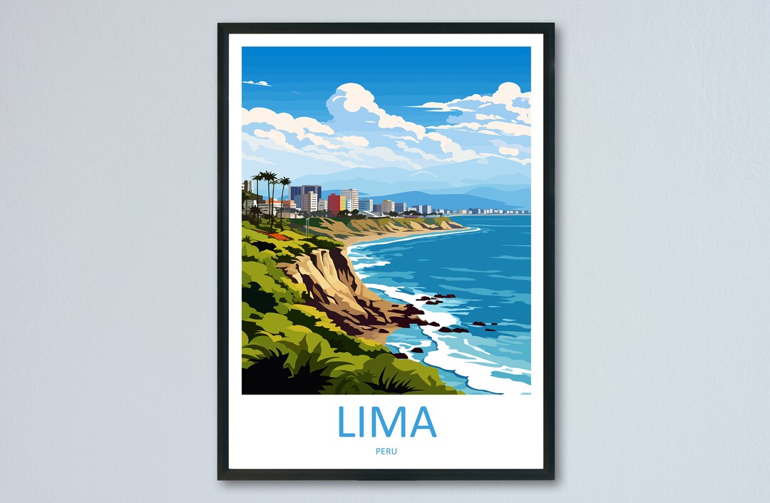 Lima Travel Print Wall Art Lima Wall Hanging Home Décor Lima Gift Art ...