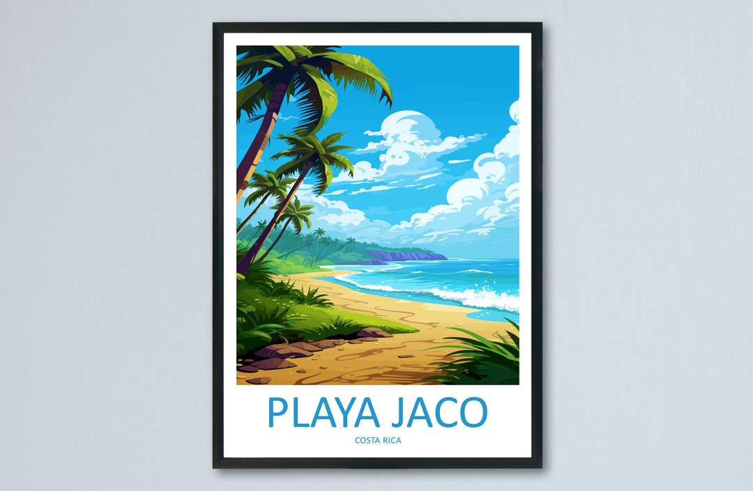 Playa Jaco Travel Print Wall Art Playa Jaco Wall Hanging Home Décor ...