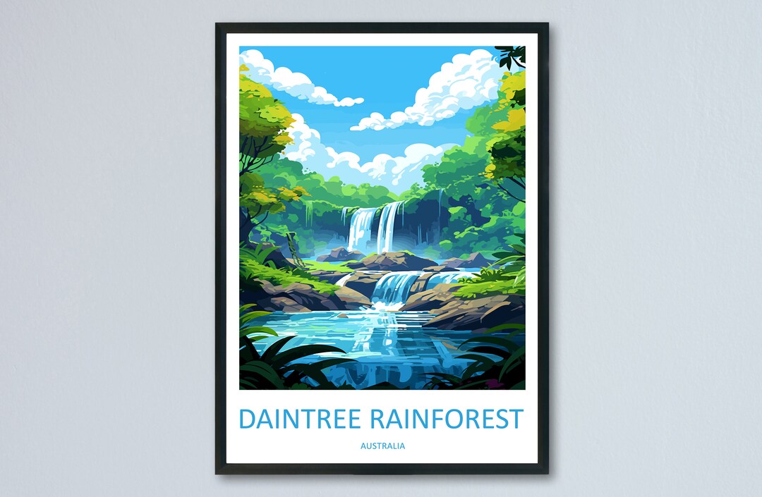 Daintree Rainforest Travel Print Wall Art Daintree Wall Hanging Home ...