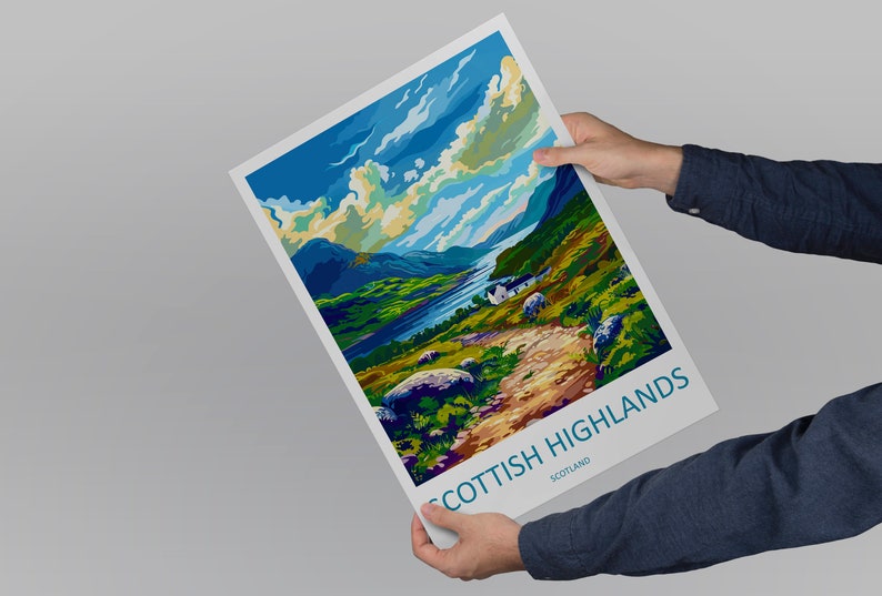 Scottish Highlands Travel Print Highlands Home Décor Scottish Highlands ...