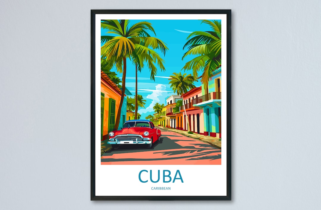 Cuba Travel Print Wall Art Cuba Wall Hanging Home Décor Cuba Gift Art ...