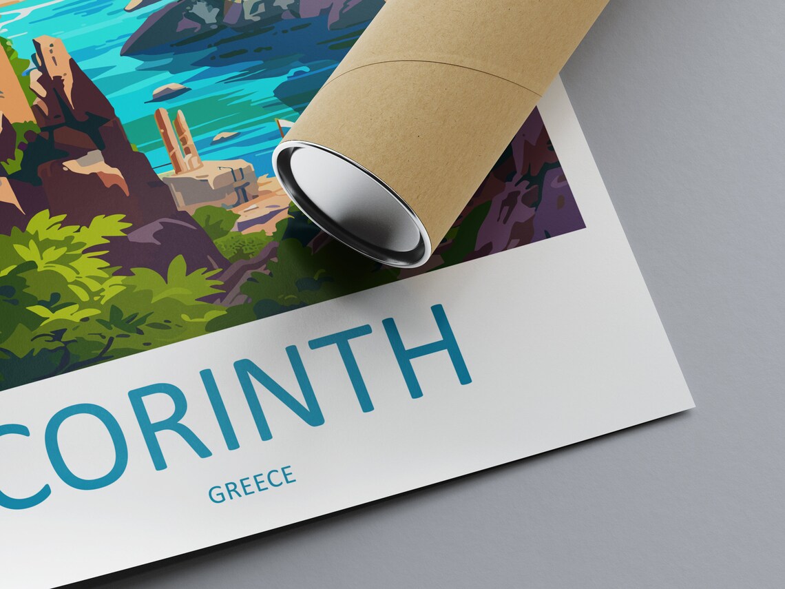Corinth Travel Print Wall Art Corinth Greece Wall Hanging Home ...