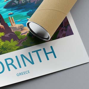 Corinth Travel Print Wall Art Corinth Greece Wall Hanging Home ...