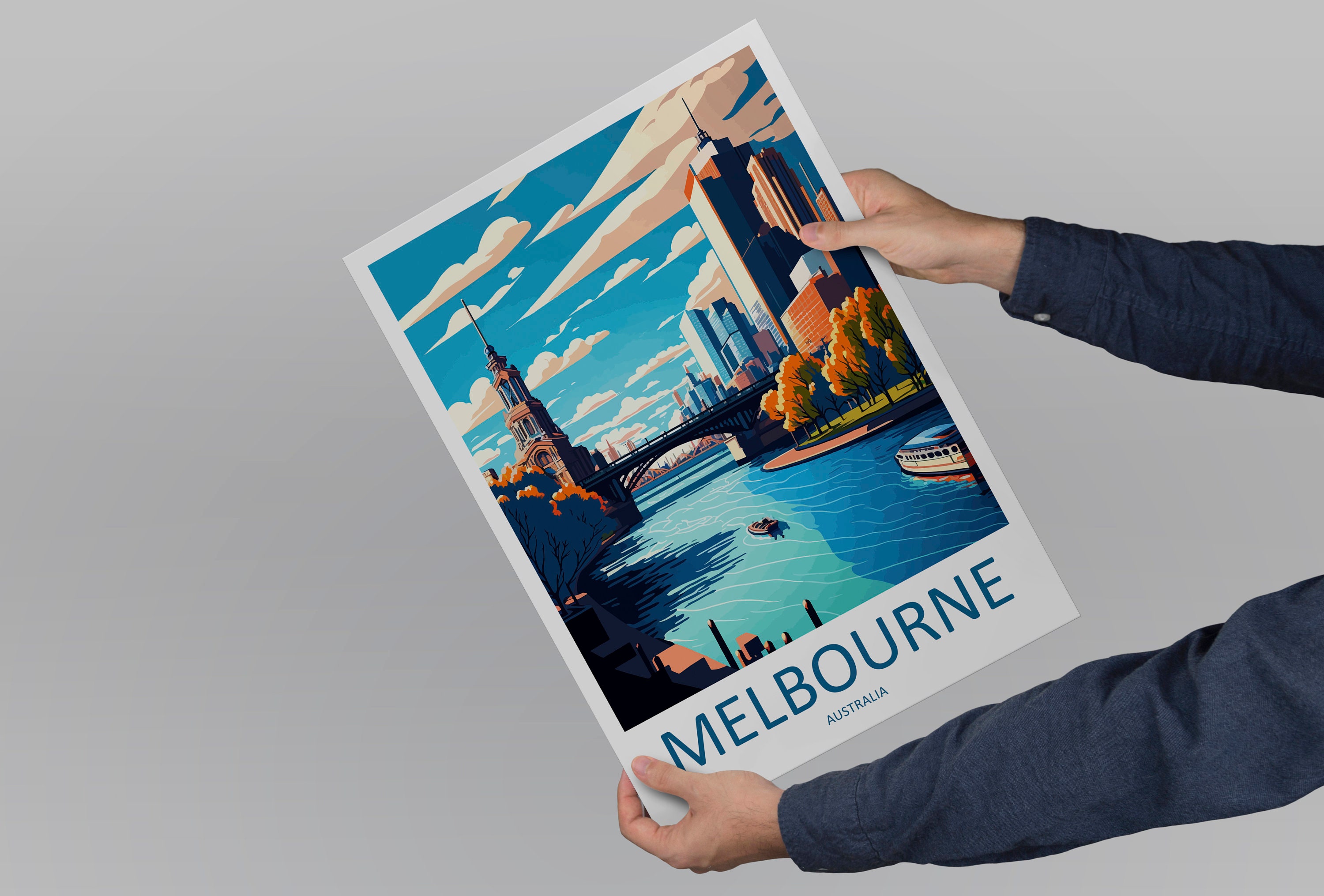Melbourne Travel Print Wall Art Melbourne Wall Hanging Home Décor ...