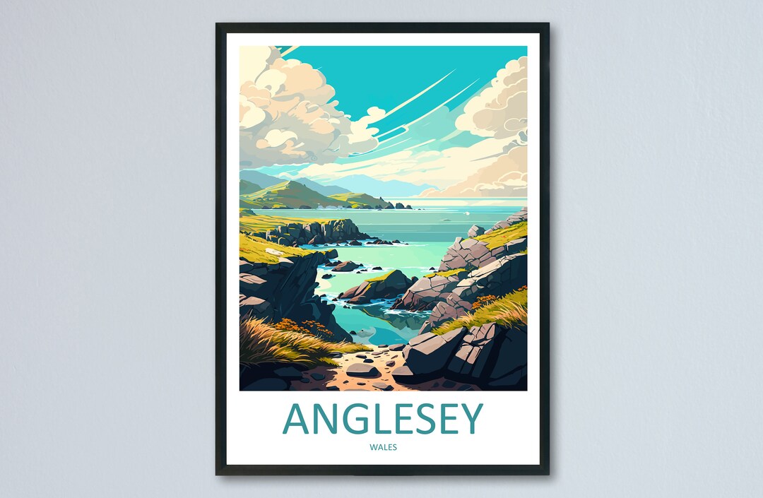 Anglesey Travel Print Wall Art Anglesey Wall Hanging Home Decoration ...