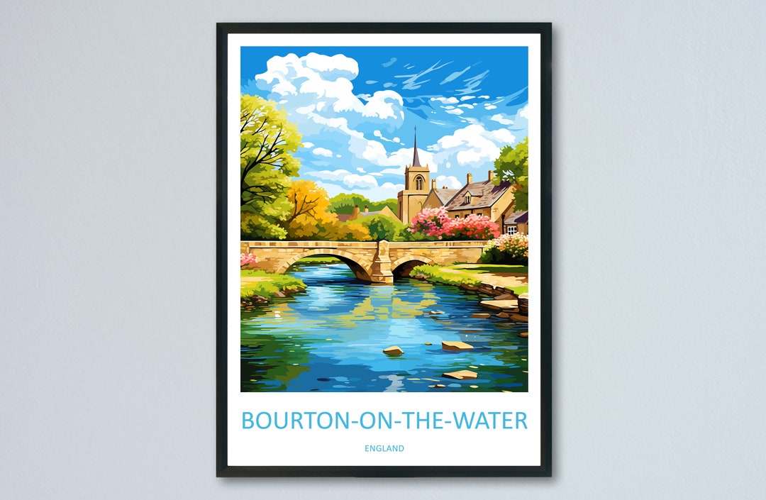 Bourton on the Water Travel Print Wall Art Bourton on the Water Wall ...