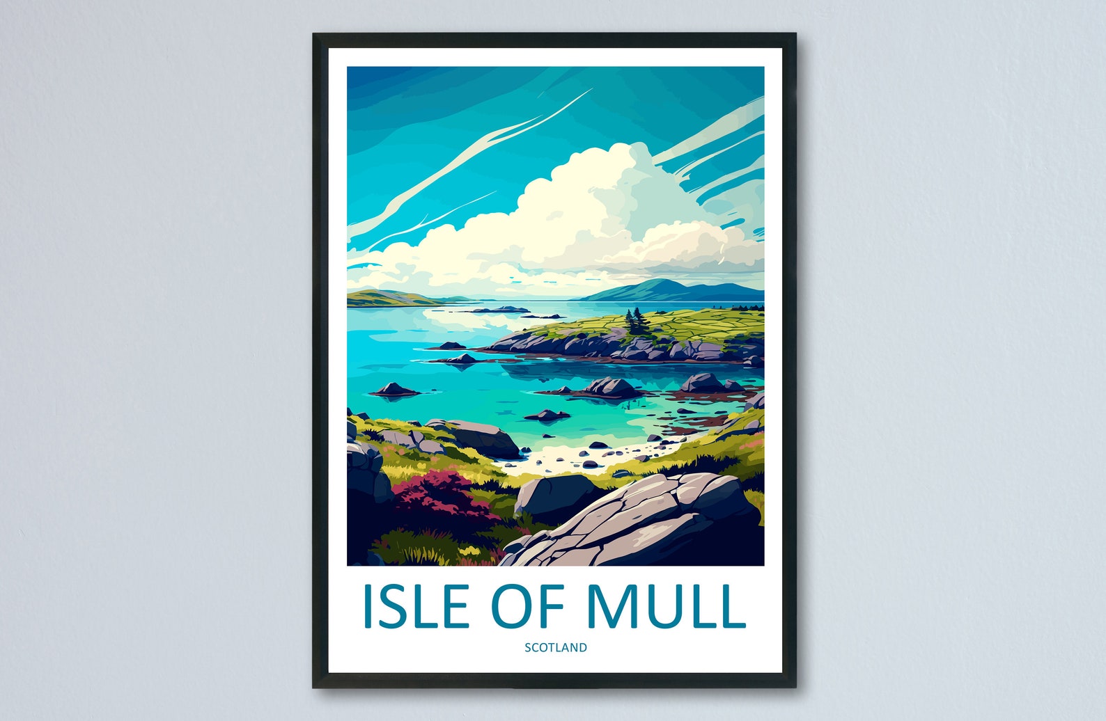 Isle of Mull Travel Print Wall Art Isle of Mull Wall Hanging Home Décor ...