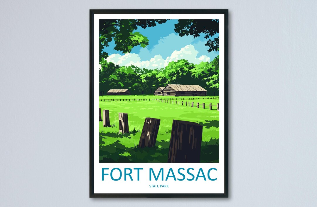 Fort Massac State Park Travel Print Fort Massac Wall Decor Illinois ...
