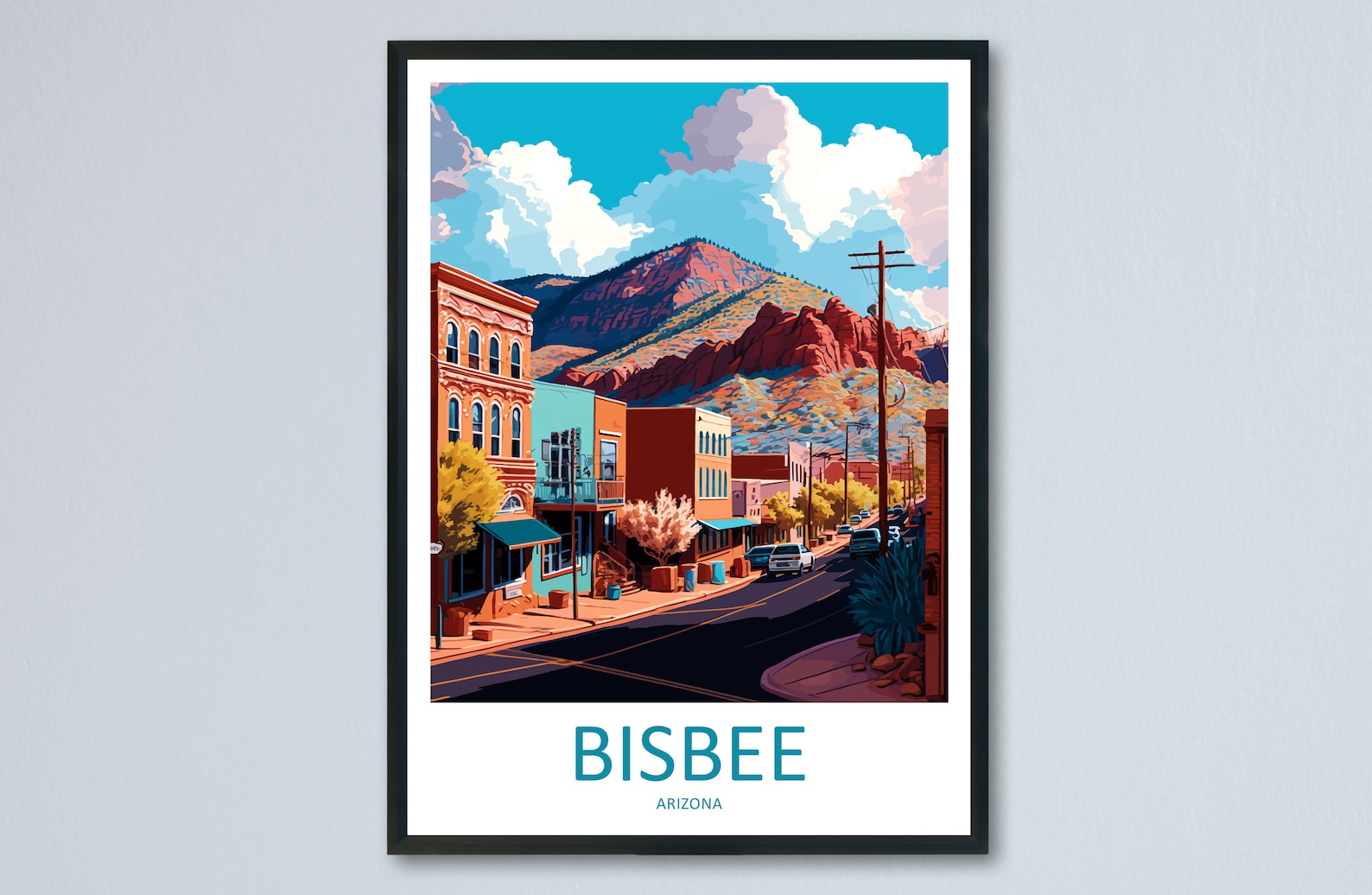 Bisbee Travel Print Wall Art Bisbee Lake Wall Hanging Home Décor Bisbee ...