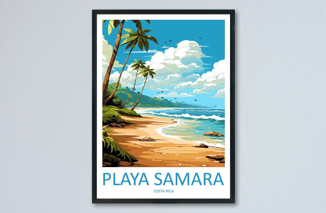 Samara Beach Travel Print Wall Art Samara Beach Wall Hanging Home Décor ...