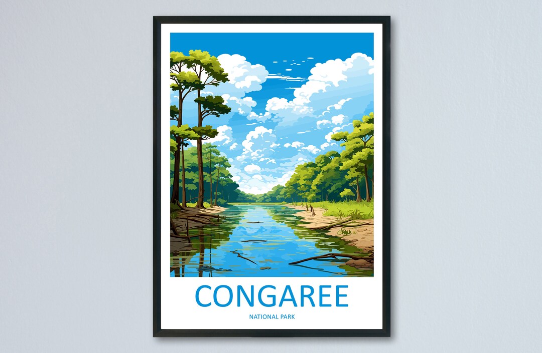 Congaree National Park Travel Print Wall Art Congaree National Park ...