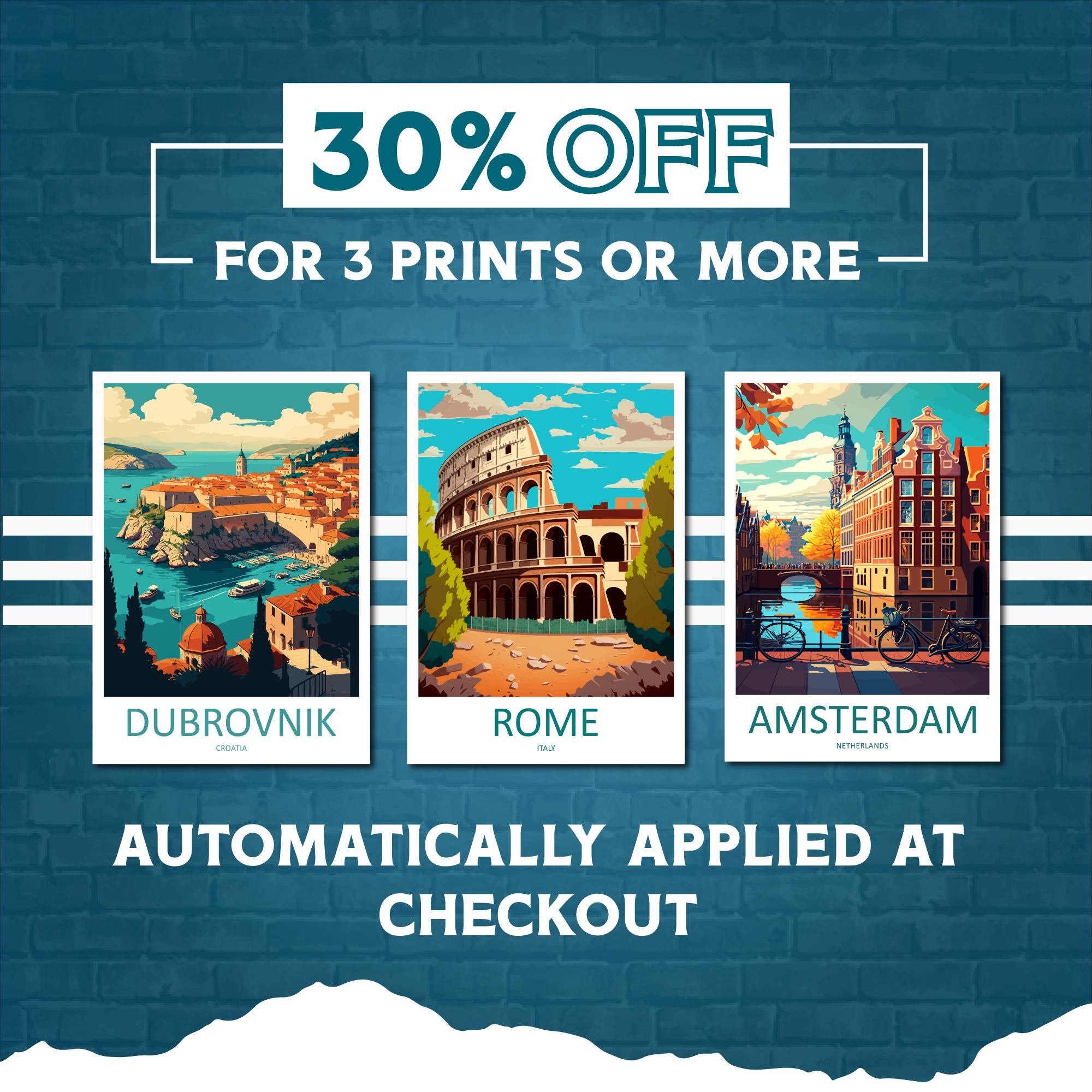 Capri Cartoon Travel Poster Italy Wall Art Island Coast Print ...
